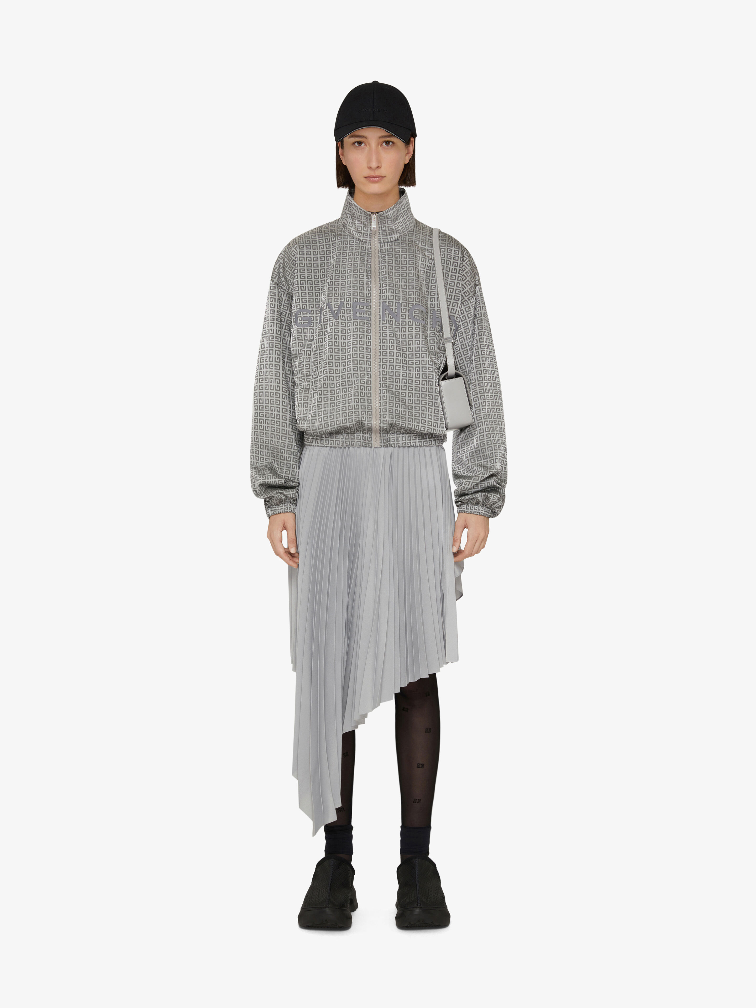 GIVENCHY Givenchy Asymmetrical Pleated Skirt with 4G Logo Belt